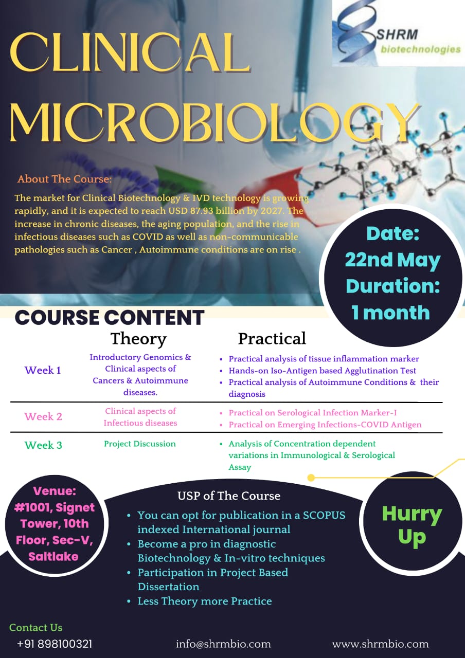 Short Term Project on Clinical Microbiology with Publication Support ...